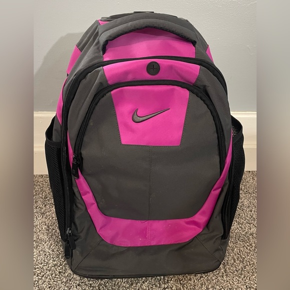 Nike | Bags | Vintage Nike 200s Rolling Wheeled Backpack Laptop Book ...